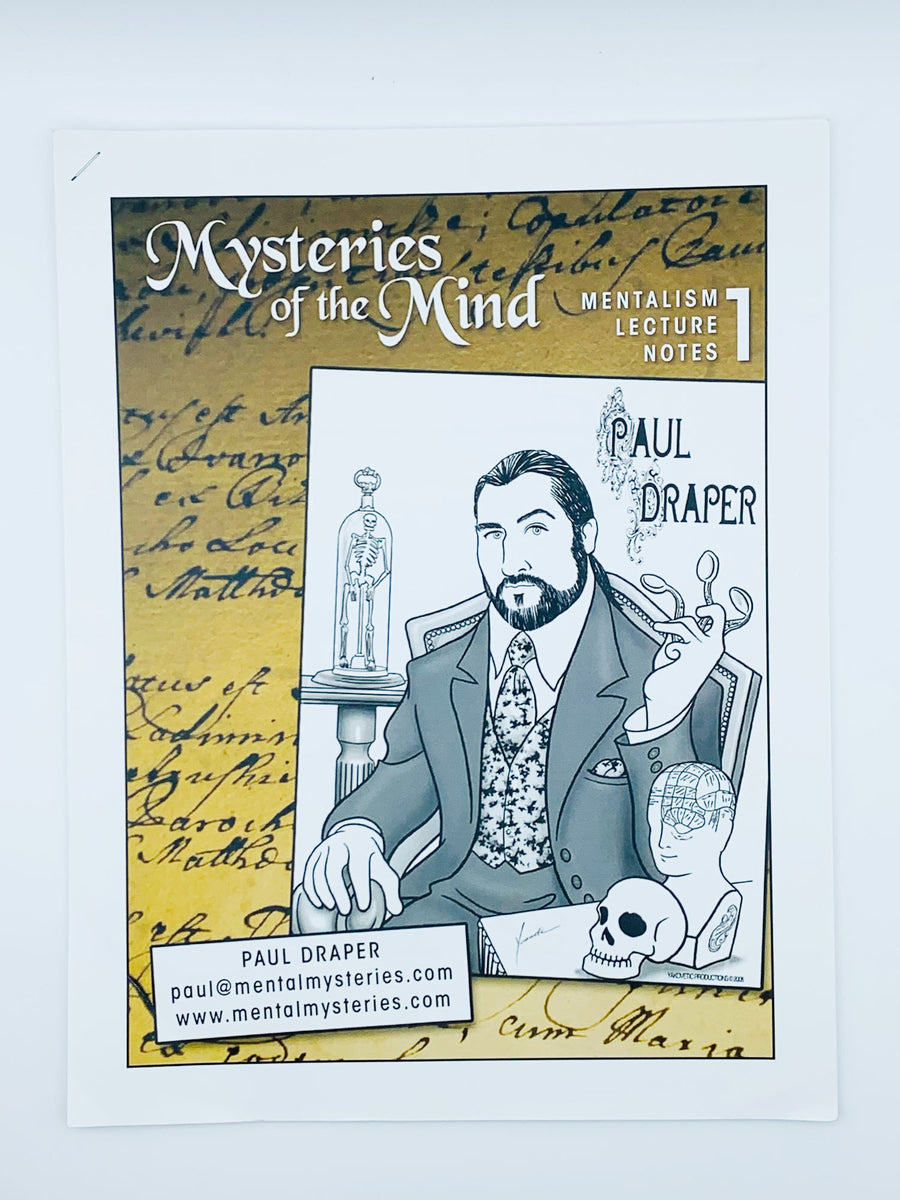 Mysteries of the Mind Mentalism Lecture Notes 1 by Paul Draper – Magic ...
