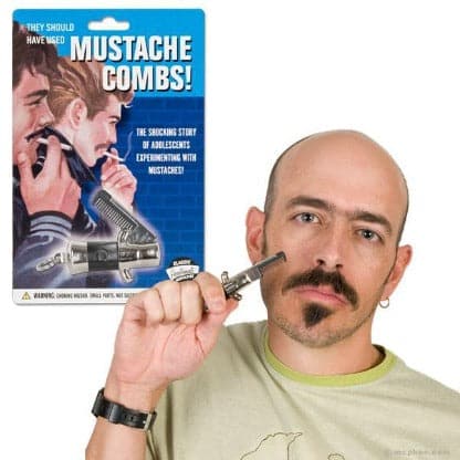 Switchblade Mustache Comb by Archie McPhee – Magic Shop San Diego